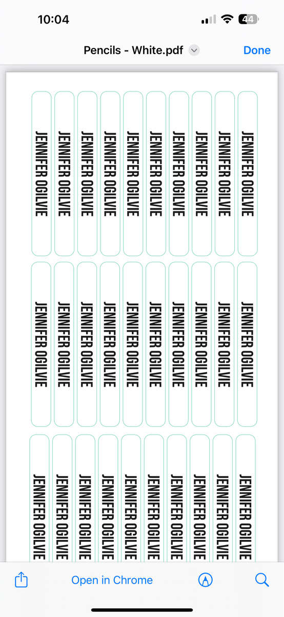 Pencil Stickers- pk 50 - White – That Printed Vinyl Place